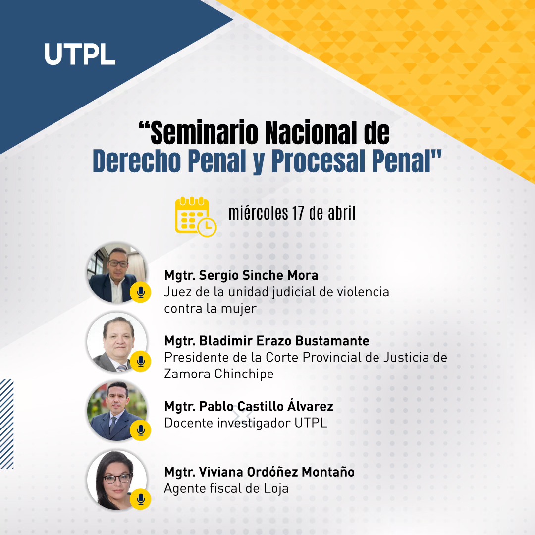 Seminario Nacional en Derecho Penal y Procesal Penal | Eventos